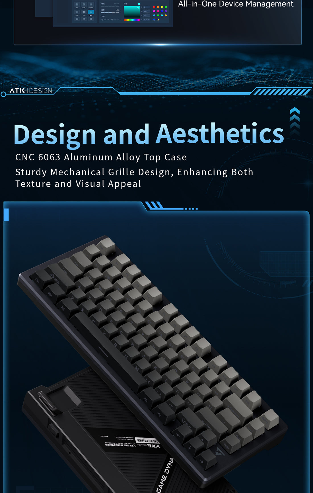 VXE V75X V75K Wireless Gaming Keyboard | 75% Aluminum Mechanical ...